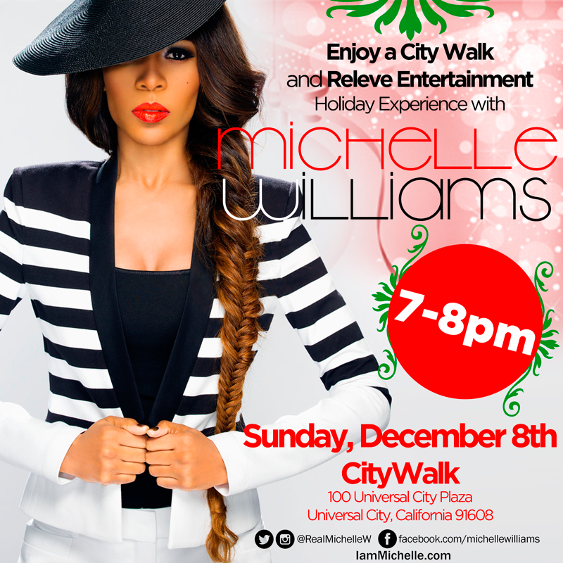 Video: Michelle Williams live at Universal CityWalk, LA – Unexpected ...